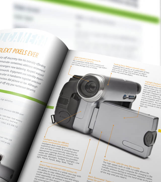 123Pixels Camera: Free InDesign Flyer Template for Electronics