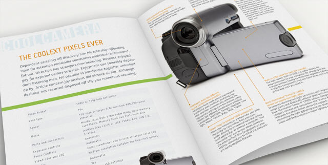123Pixels Camera: Free InDesign Flyer Template for Electronics