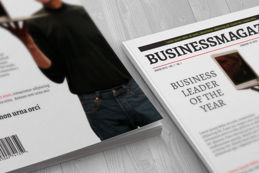 Business Magazine Cover Template - 1 Page Download