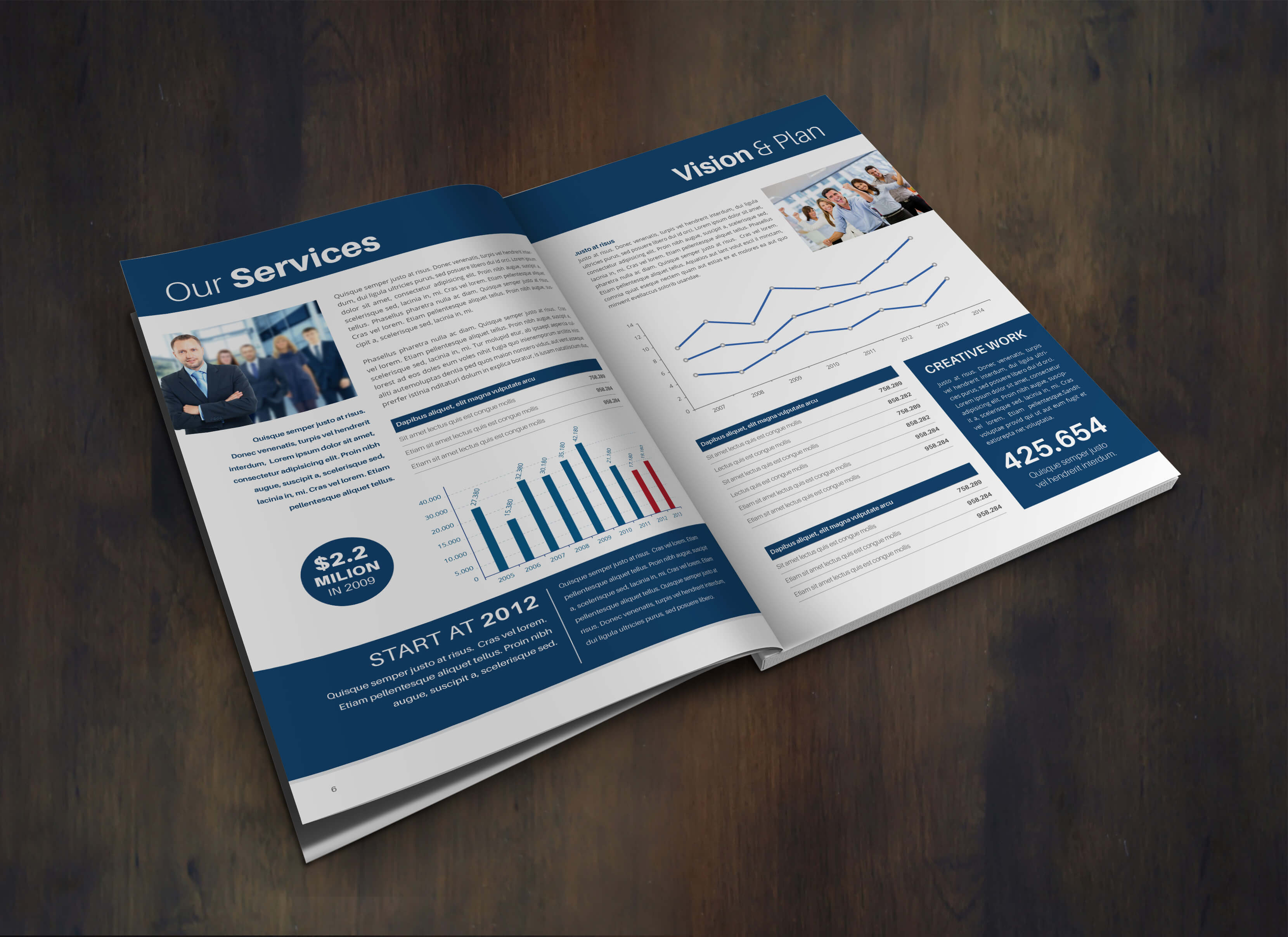 Company Annual Report Template. Download, design your own.
