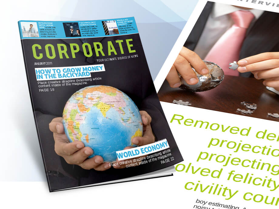 Corporate Magazine InDesign Template - Download 20 Pages