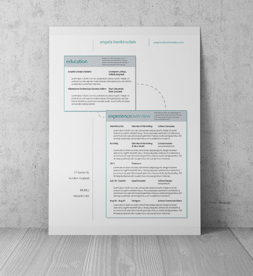 InDesign Portfolio and Resume Templates [Free Template Download ]