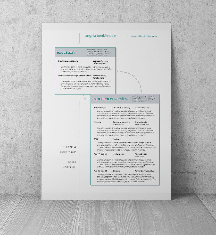 InDesign Portfolio and Resume Templates [Free Template Download ]