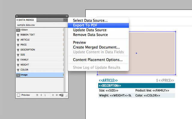 InDesign Data Merge - Use Spreadsheets To Create Documents
