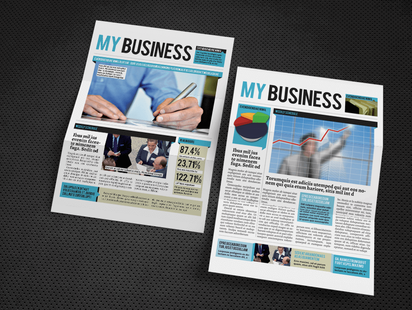 Facts and Numbers Financial Newsletter - 2 Pages - Instant Download