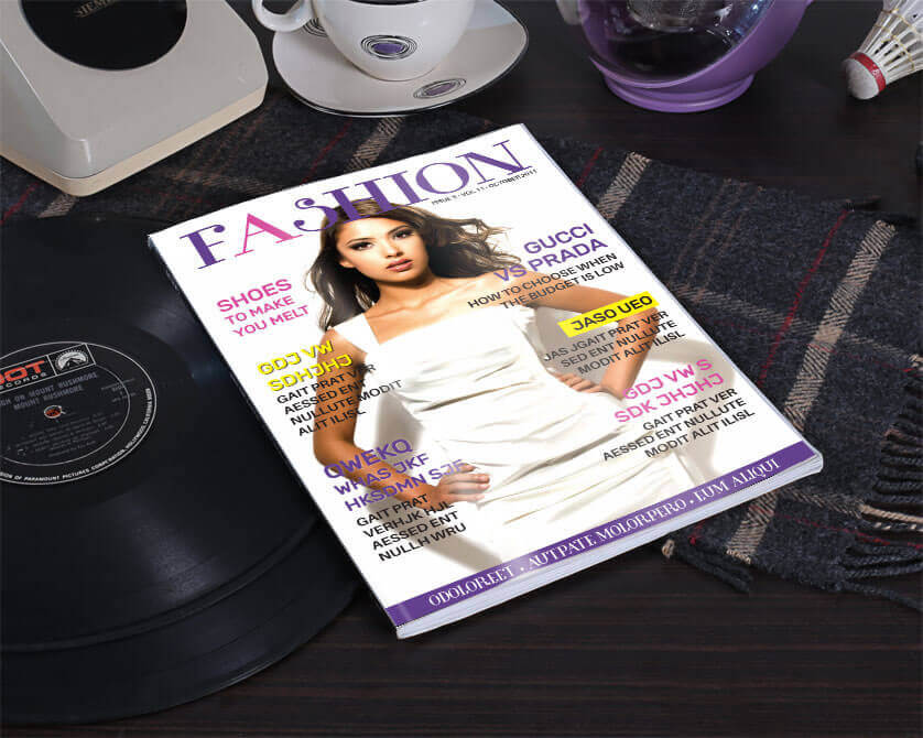 1 Page Fashion Magazine Cover Template
