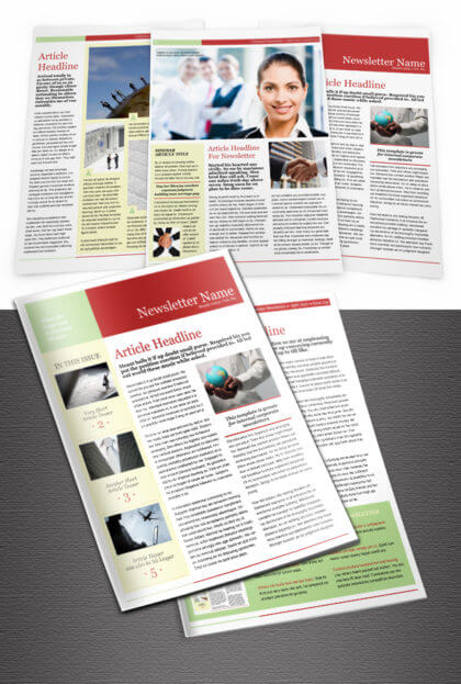 Fresh Corporate Newsletter. 8 Sample Pages to Download.