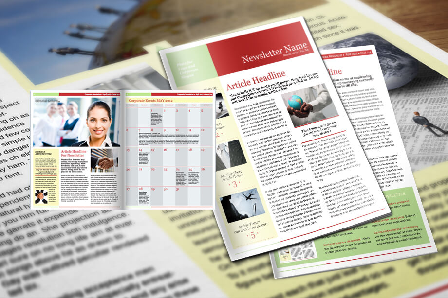 Fresh Corporate Newsletter. 8 Sample Pages to Download.
