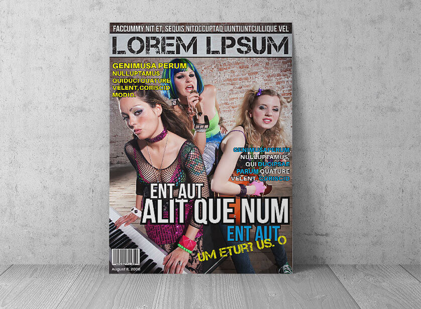 Grunge Music Magazine Cover Template - 1 Page Download