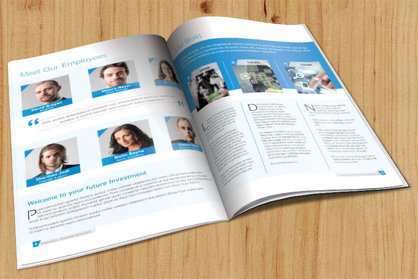 Investment Firm Brochure Template. Download, make your own brochure.