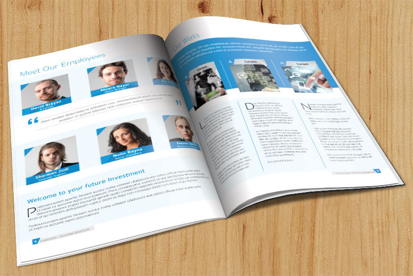 Investment Firm Brochure Template. Download, make your own brochure.