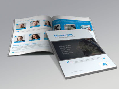 Investment Firm Brochure Template. Download, make your own brochure.
