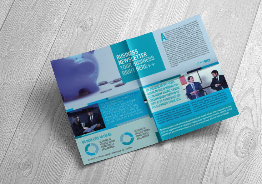 Investment Newsletter - US Letter Size - Download Indesign Template