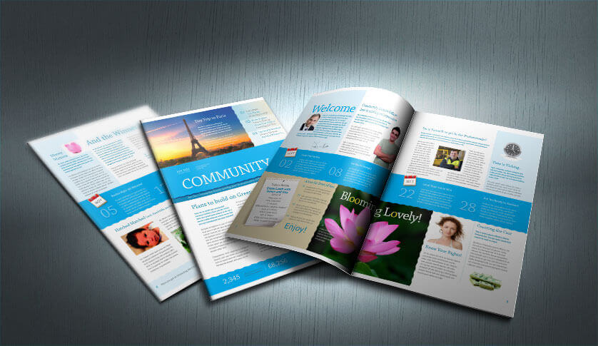 A4 Non-Profit Community Newsletter Template - 4 Pages
