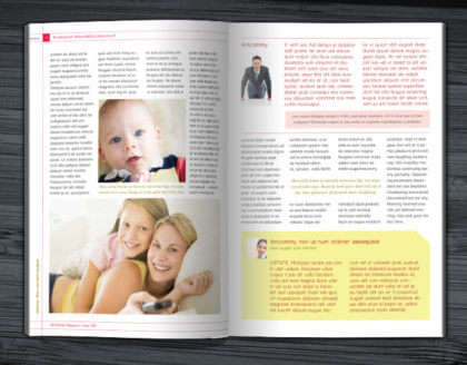 Free InDesign Magazine Template: Red Borders