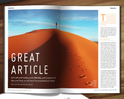 Universal InDesign Magazine - 28 Unique Layouts for your Magazine