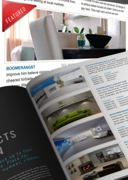 Real Estate Catalogue. Download 16 pages with multiple product layouts.