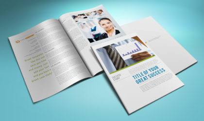 Success Story Case Study Template. Download Example with 4 pages.