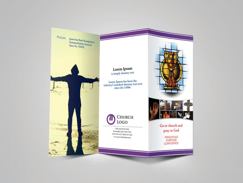 Download Design Template for Church bulletin / Religious Brochure